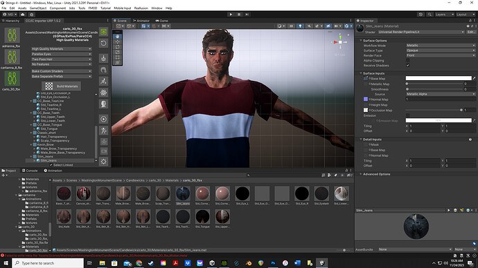 Character models created in Character Creator 4, textures coming out distorted after importing ...