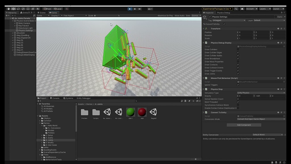 multi hinge joint disorientation during large angular impulse - Unity Engine - Unity Discussions