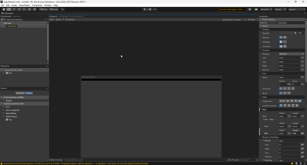 Custom Controls Code Defined Style Doesnt Get Affected By Custom Styles Unity Engine Unity