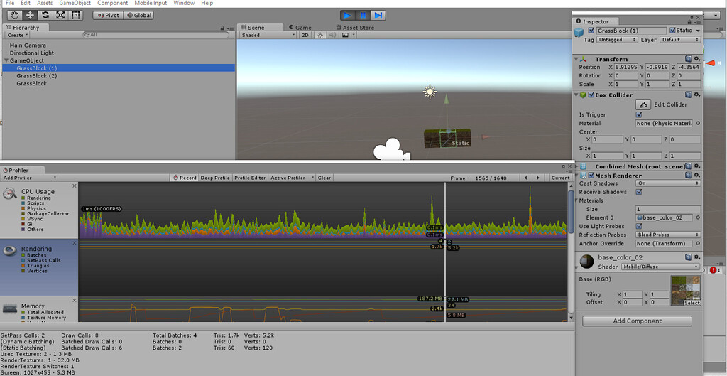 I dont get why batch draw calls isn't working. - Unity Engine - Unity Discussions