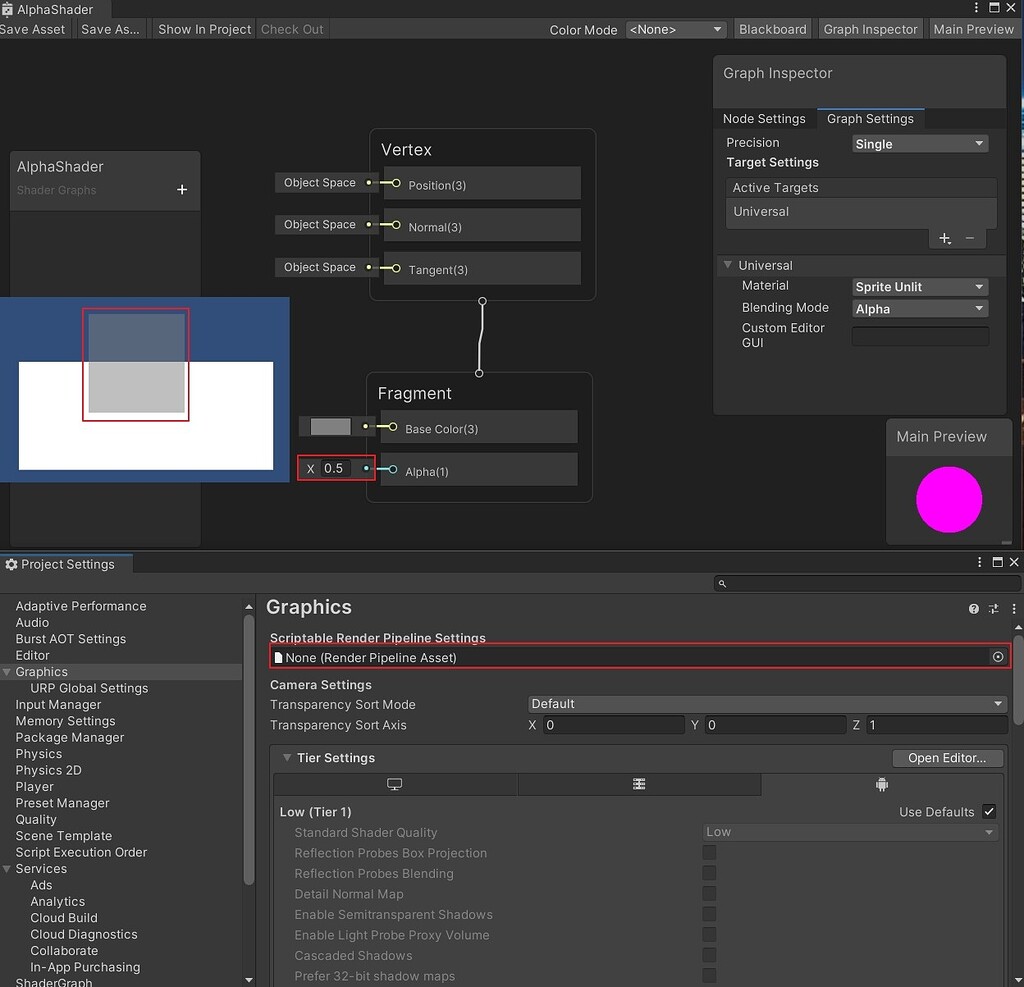 URP + ShaderGraph + Ugui = Not transparent? - Unity Engine - Unity Discussions