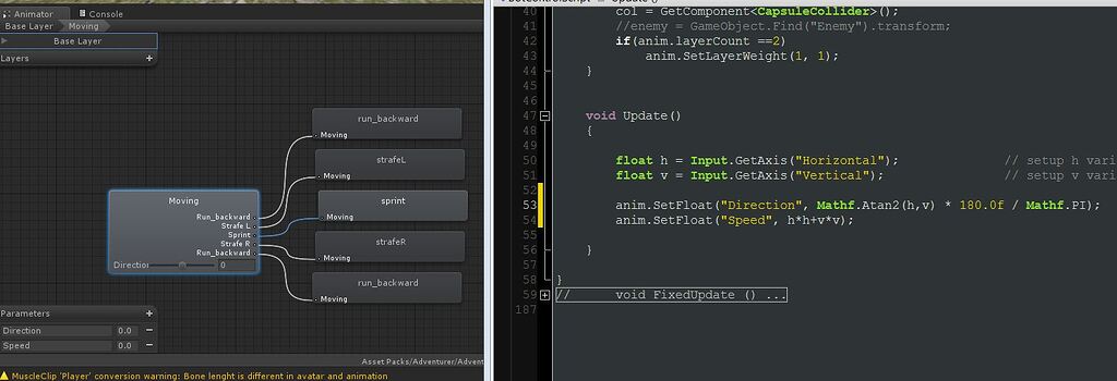 Mecanim Blend Tree Transition Animations Are Snapping With Angry Bots Controls Wasd Unity 4615