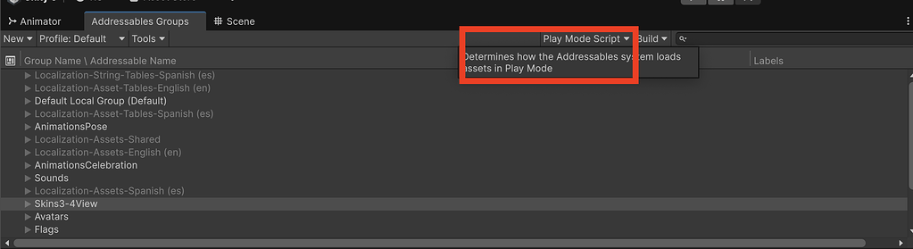 Addressables Play Mode Script Dropdown Not Showing Options in Unity ... Addressables Play Mode Script Dropdown Not Showing Options in Unity ...
