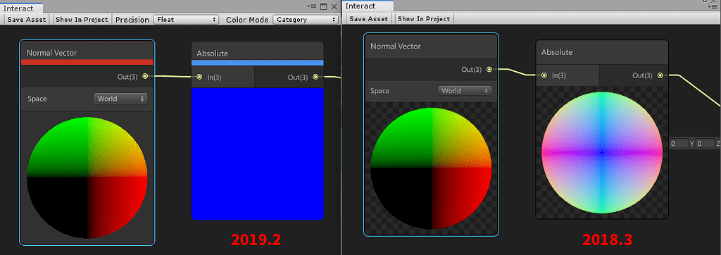 Absolute of Normal Vector result inconsistent between Unity 2018.3 and 2019.2 - Unity Engine ...