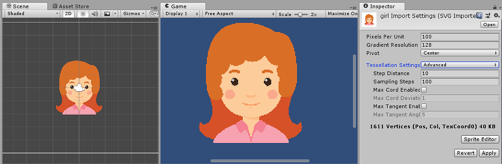 New Svg Importer Pixelation Vectorgraphics Package Unity Engine Unity Discussions