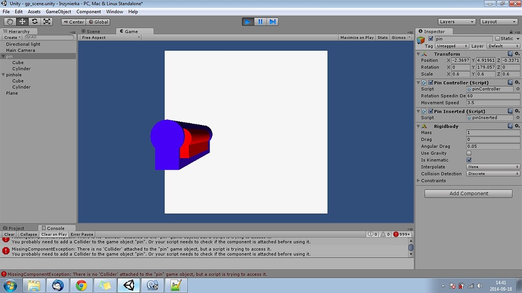 Prefab doesn't access its children colliders giving error: no collider attached - Unity Engine ...