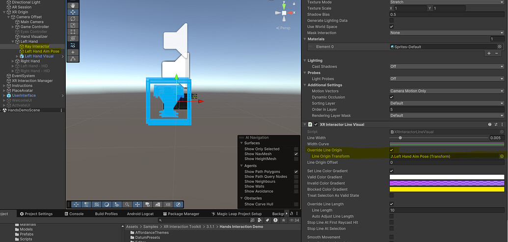 XR Interactor Line Visual - Override Line Origin not working as expected - Unity Engine - Unity ...