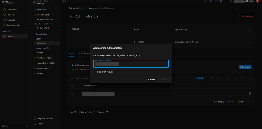 adding an adminstrator - Unity Services - Unity Discussions