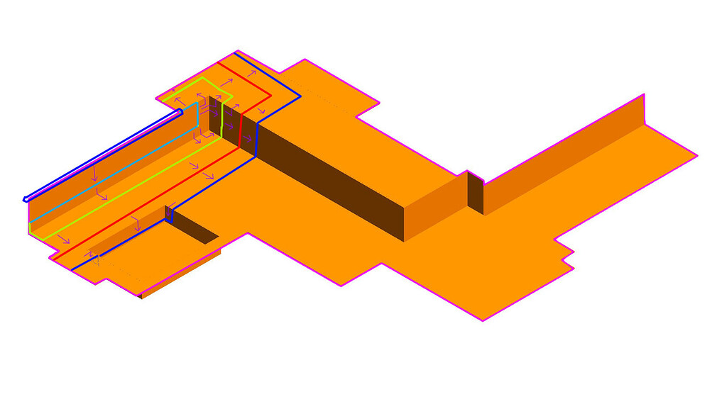 How Can I Split The Original Surface Into Separate Surfaces Extending From The Outer Contour
