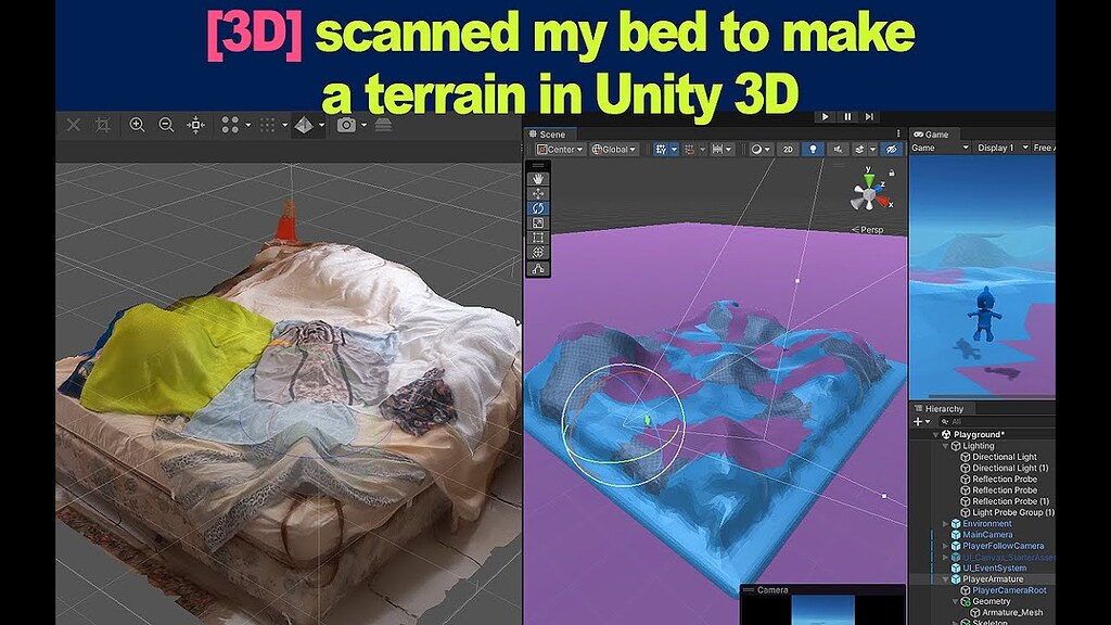 3D scan my bed to make a 3D terrain for UNITY - Community Showcases - Unity Discussions