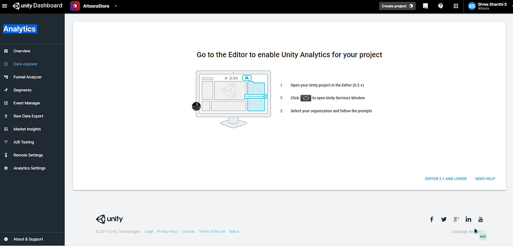 Unable to see unity analytics data in dashboard - Unity Services - Unity Discussions