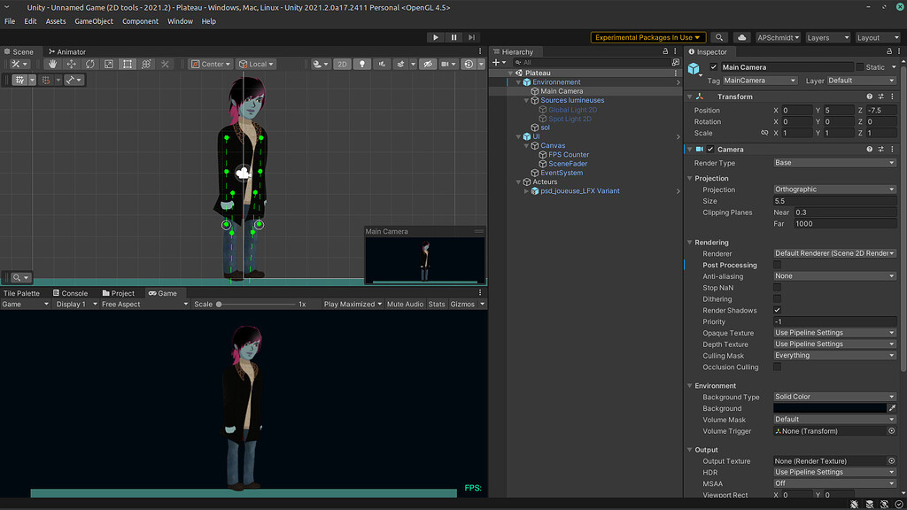 No lights enabled on the scene but the game view is brightly lit ...