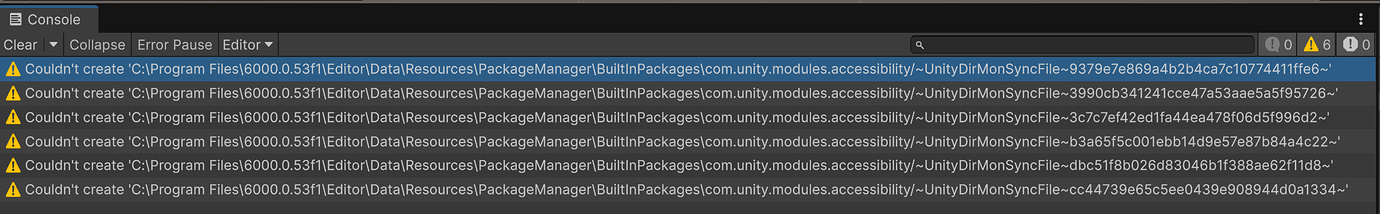 Persistent console warnings after updating to Unity 6000.0.52f1 - Unity Engine - Unity Discussions
