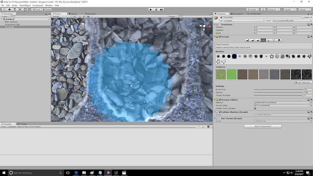 Terrain Texture Glossy Edge at Intersection - Unity Engine - Unity Discussions