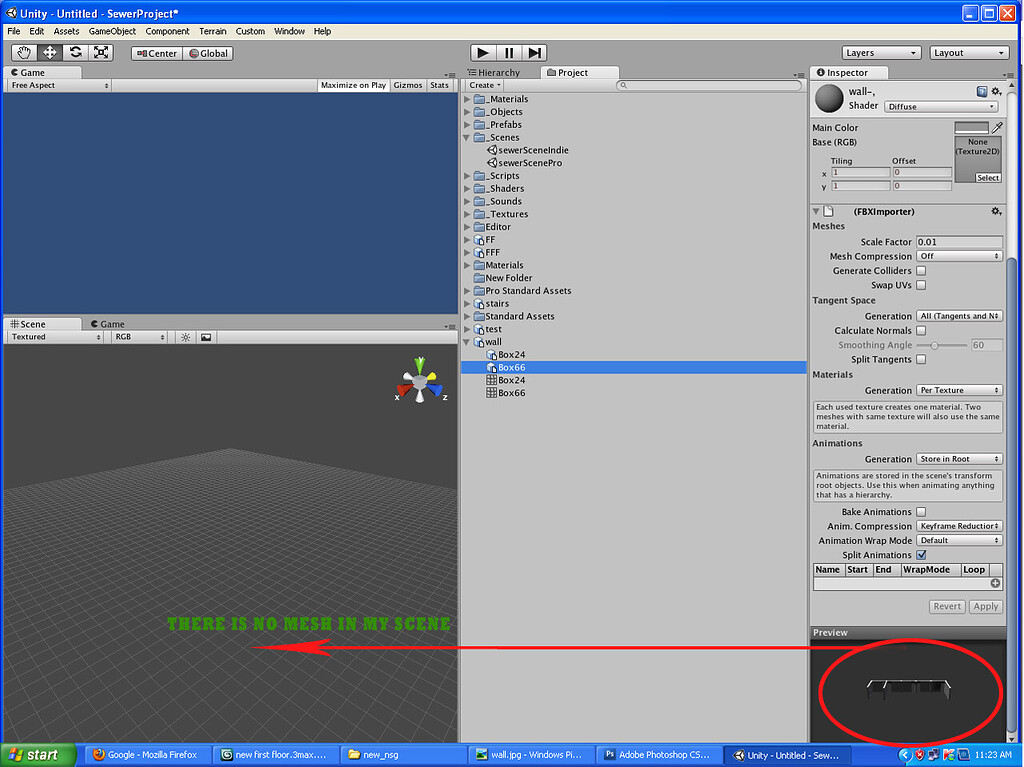 Model Not Showing In Scene Window Unity Engine Unity Discussions 7934