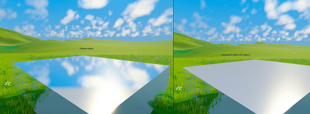 Transparent objects with Receive SSR Transparent don't reflect the sky and clouds - Unity Engine ...