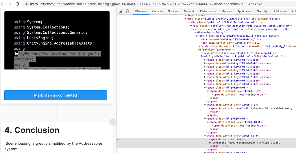Can't copy text from web tutorial code samples - Web Resources - Unity Discussions