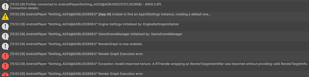 AndroidPlayer Render Graph Execution error - Unity Engine - Unity Discussions