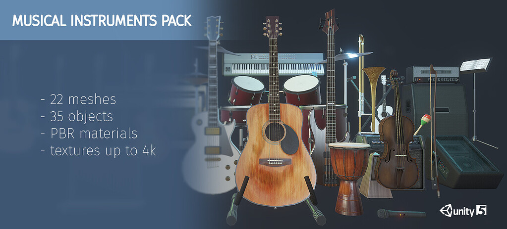 [RELEASED] Musical Instruments Pack - Community Showcases - Unity ...