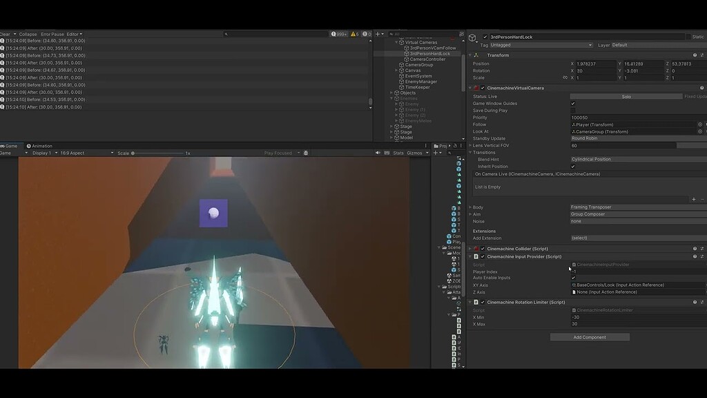 Rotation limiter extension causing camera 's rotation to flip between rotations. - Unity Engine ...