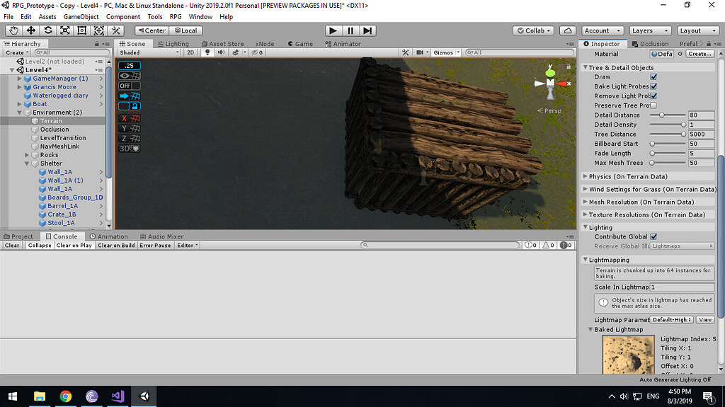 Baked terrain shadows not being shown accurately - Unity Engine - Unity ...