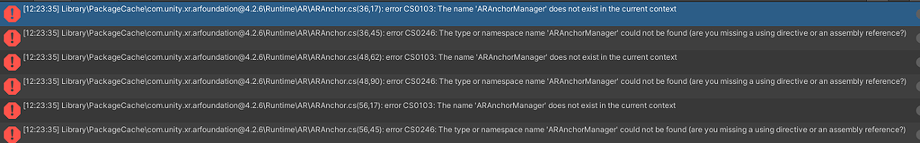 ARFoundation Package Installation Partial Fail - Unity Engine - Unity Discussions