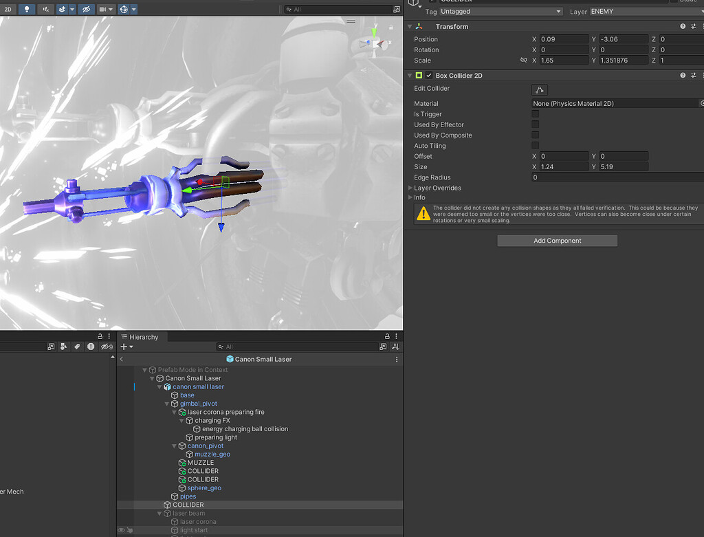 box collider 2D now showing in 2022.3.18 - Unity Engine - Unity Discussions
