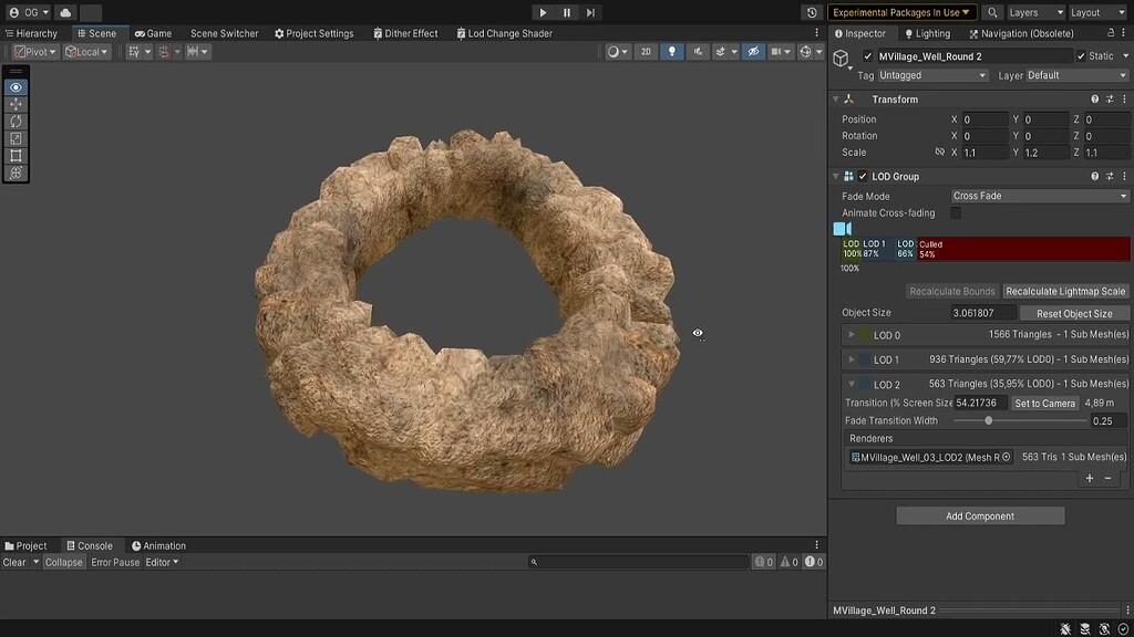 LODGroups Dithering Crossfade Bug in 2022.3.5f1 - Unity Engine - Unity Discussions