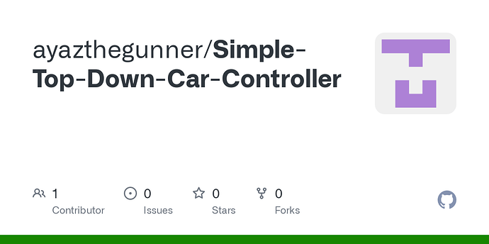 A Simple 2D Top Down Car Controller - Community Showcases - Unity Discussions