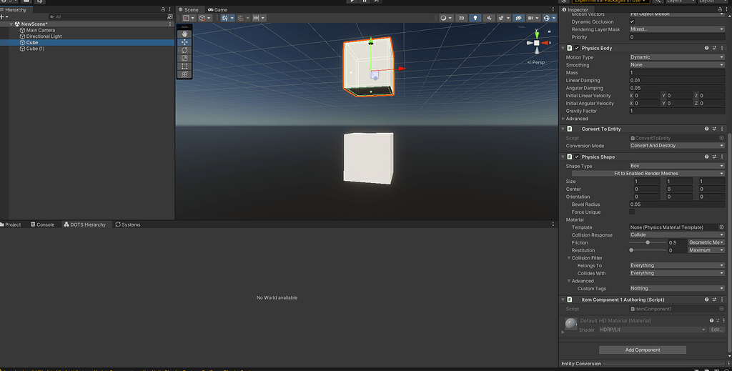 DOTS collisions isn't working - Unity Engine - Unity Discussions