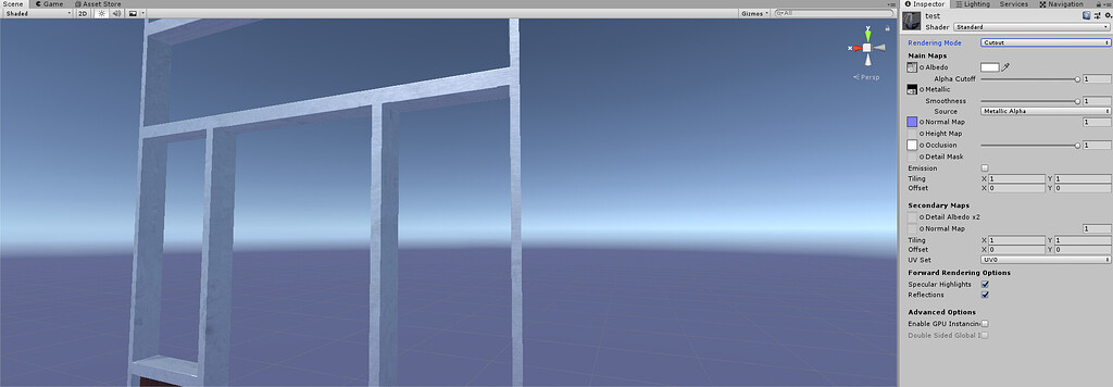 Transparent rendering mode standard shader makes entire mesh transparent? - Unity Engine - Unity ...