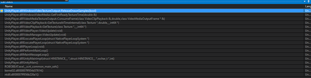 Crash Windowsvideotextureoutputreleasedrawnsamplesbool Unity Engine Unity Discussions