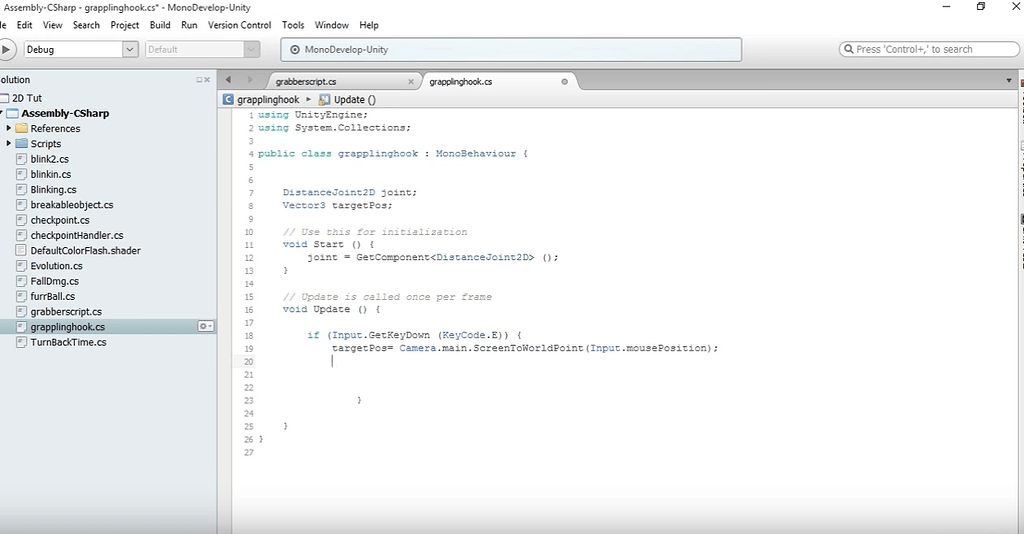 Shoot Two Spring Joints From Character - Unity Engine - Unity Discussions