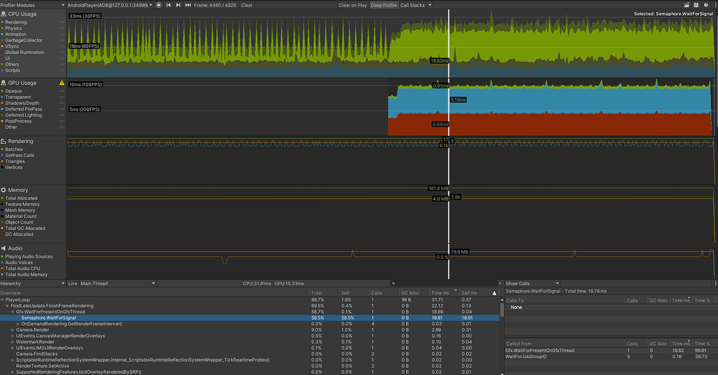 Semaphore.WaitForSignal - bad performance on mobile Build - Unity Engine - Unity Discussions