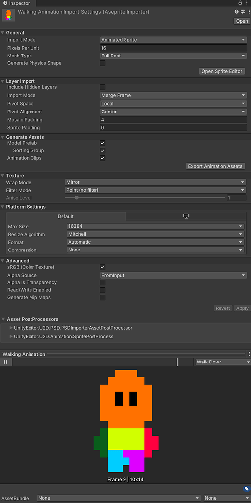 Aseprite animations are no longer square when imported to unity - News & General Discussion ...