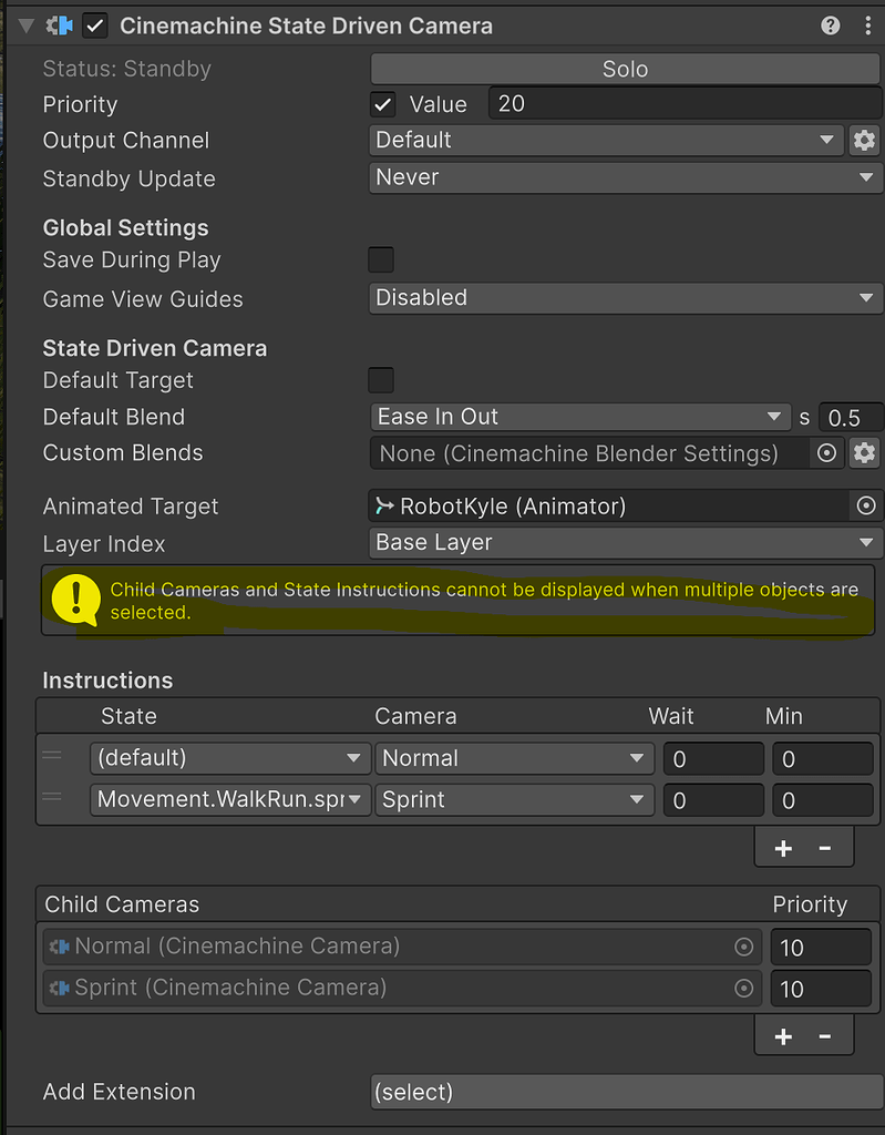 Cinemachine 3.1.3 State Driven Camera Child Camera/State Issue - Unity Engine - Unity Discussions