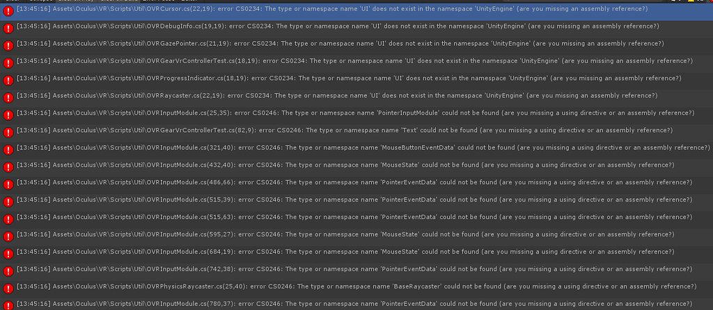 Oculus Integration Errors in Unity 2019.2.0b4 - Unity Engine - Unity Discussions