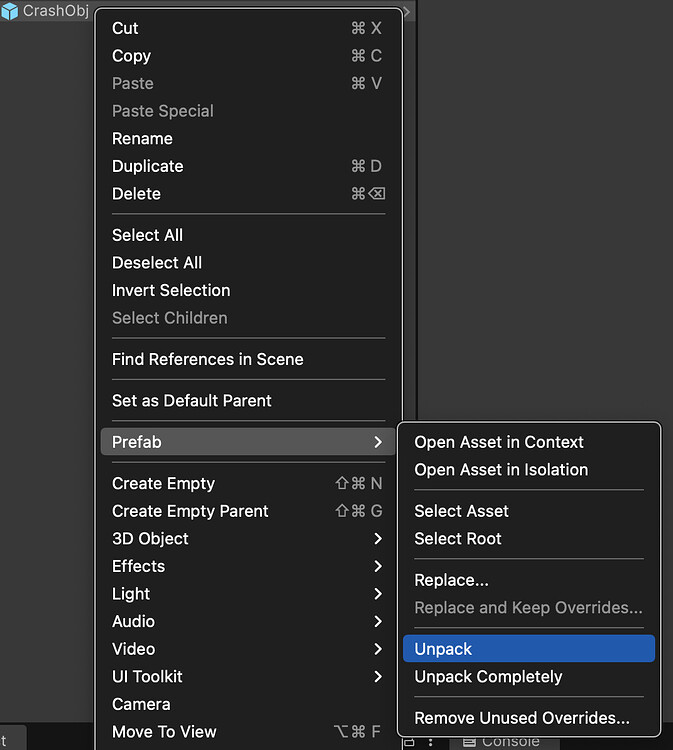 How to unpack a prefab in Unity 6 - Unity Engine - Unity Discussions