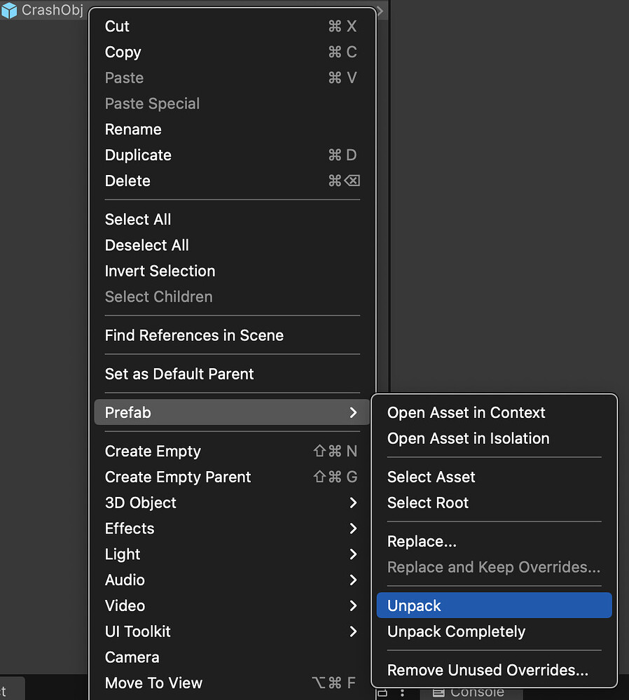 How to unpack a prefab in Unity 6 - Unity Engine - Unity Discussions