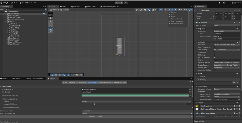 Skybox not showing in scene, game or simulator - Unity Engine - Unity Discussions