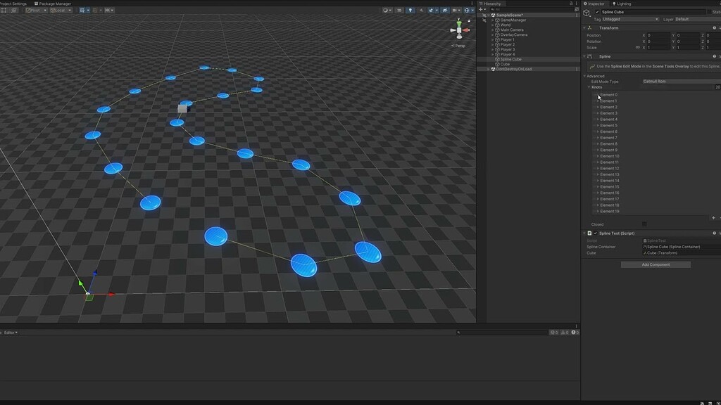 Creating Spline At Runtime Doesnt Have Curve Unity Engine Unity Discussions