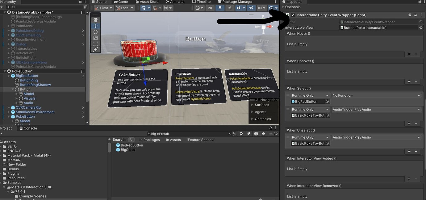 Meta Building Blocks - Poke interaction - how to trigger event - Unity Engine - Unity Discussions