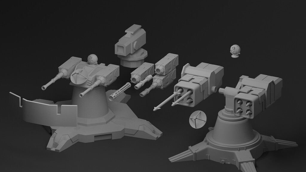Would there be interest for a modular turret pack for the asset store ...