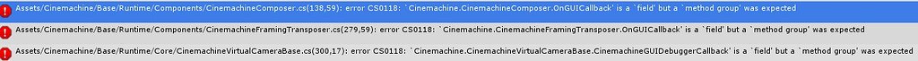 Cinemachine Errors on Import - Unity Engine - Unity Discussions