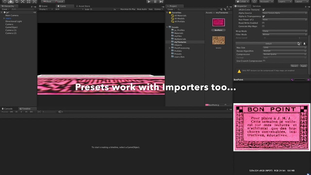 Presets Feature - Unity Engine - Unity Discussions