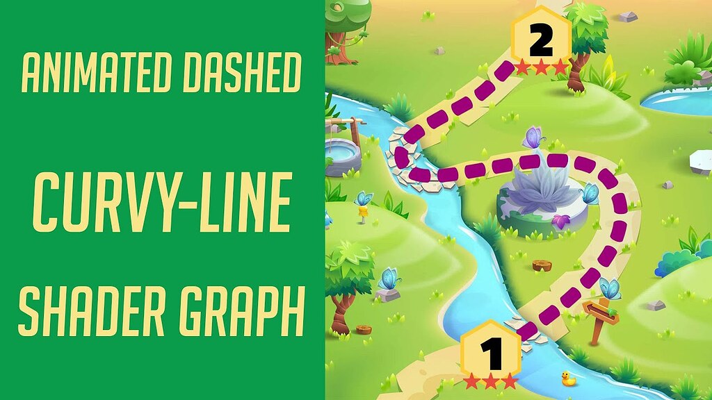 [Tutorial] Learn how to create animated dashed curvy lines using Shader Graph and BG-Curve in ...