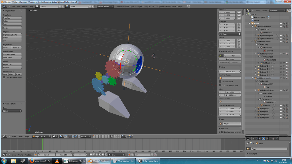 import in unity with blender result in model distorsions - Unity Engine ...