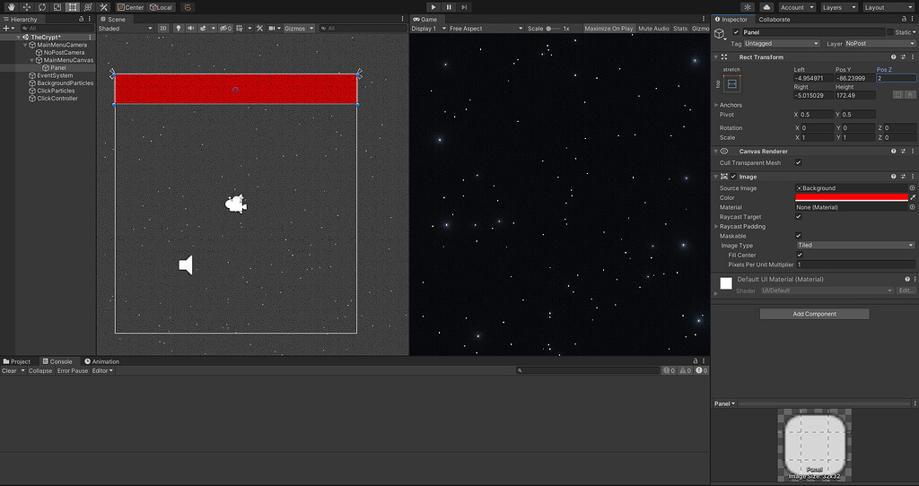 Panel Element is not visible in game view - Unity Engine - Unity ...