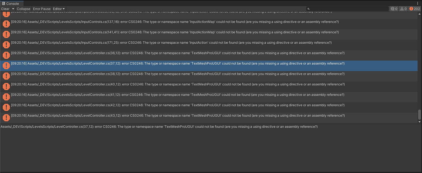 Error CS0246: Are you missing a using directive or an assembly reference? - Unity Engine - Unity ...