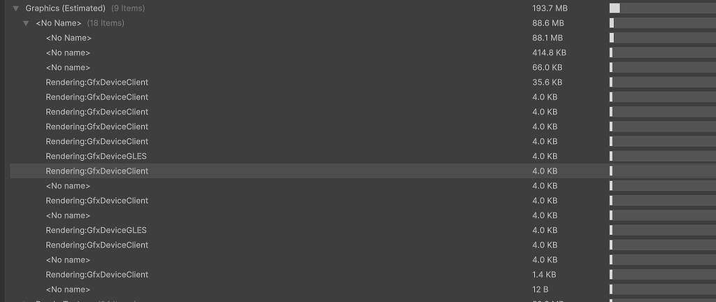 Memory Profiler About Graphics Unity Engine Unity Discussions